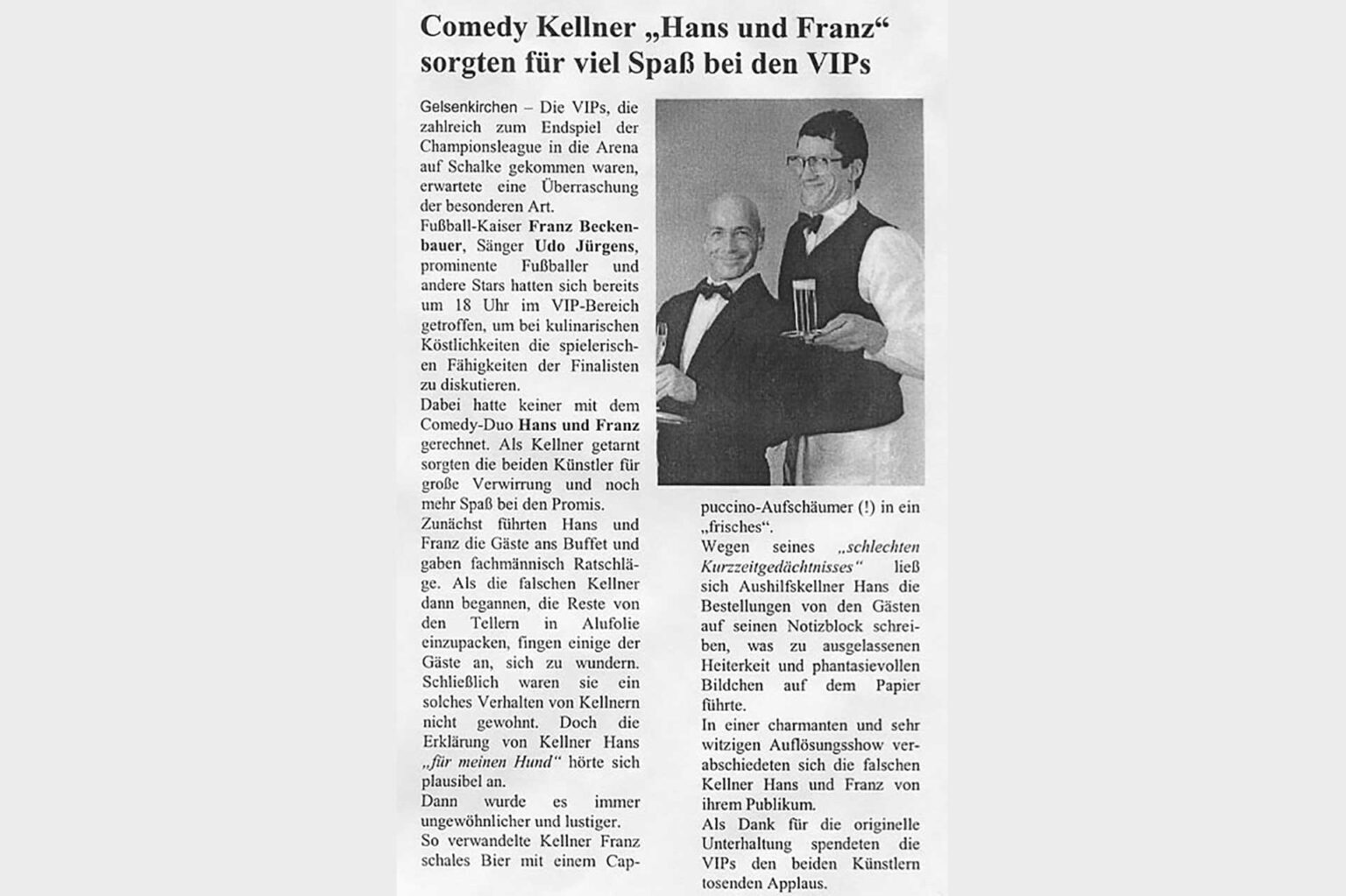 Hans & Franz - Die Comedy Kellner